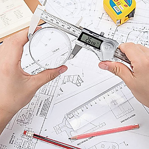 Digital Caliper Micrometer Measuring Tool - 6 Inch /150mm Stainless Steel Electronic Vernier Calipers, IP54 Waterproof Protection Accuracy Gauge Switch from Inch Metric Fraction with LCD Screen