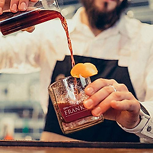 Set of 1, 2, 3, and More Custom Etched Whiskey Square Rocks Glasses for Wedding Party - Personalized Gift for Groom, Groomsman - Contemporary Style (7)