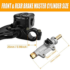 RANSOTO Front Left & Rear Brake Master Cylinder Compatible with Polaris Sportsman Magnum Scrambler Trail Blazer Trail Boss 300 325 330 335 400 450 500 550 600 700 800 850 Replace 1910301 1911113