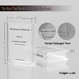 Puransen Bookend Vase for Flowers, Cute Home Office Decor; Unique Vase for Book Lovers, Artistic and Cultural Flavor Acrylic Clear Vases (Not Including Flowers)