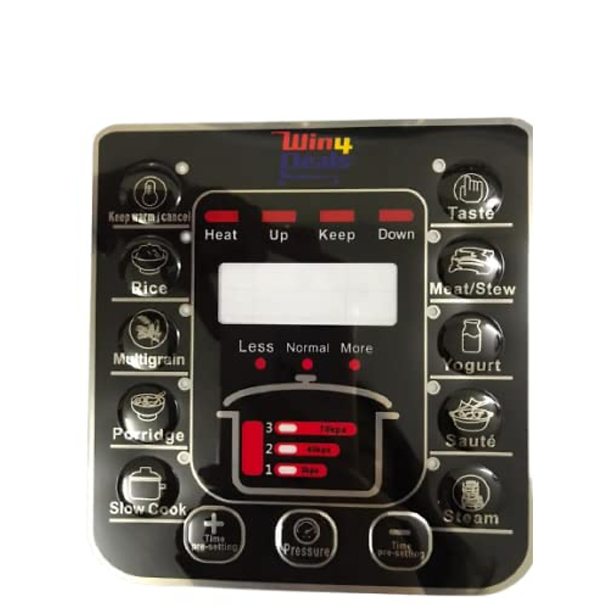 W4H 6 Qt 8-in-1 Multi-Use Programmable Electric Pressure Cooker for Rice, Steam, Meat, Stew, Pressure Cooking, Slow Cooking, Saute - Touch LED Panel, Stainless Steel, Dishwasher Safe - Silver, 6 L