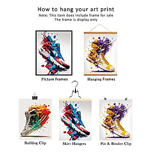 Hypebeast Sneaker Poster Sneakerhead Posters Set of 3 Unframed (8''x10'') Hypebeast Room Decor Cool Posters for Guys Bedroom Shoe Poster Sports Themed Wall Art Poster For Boys Room Wall Decor