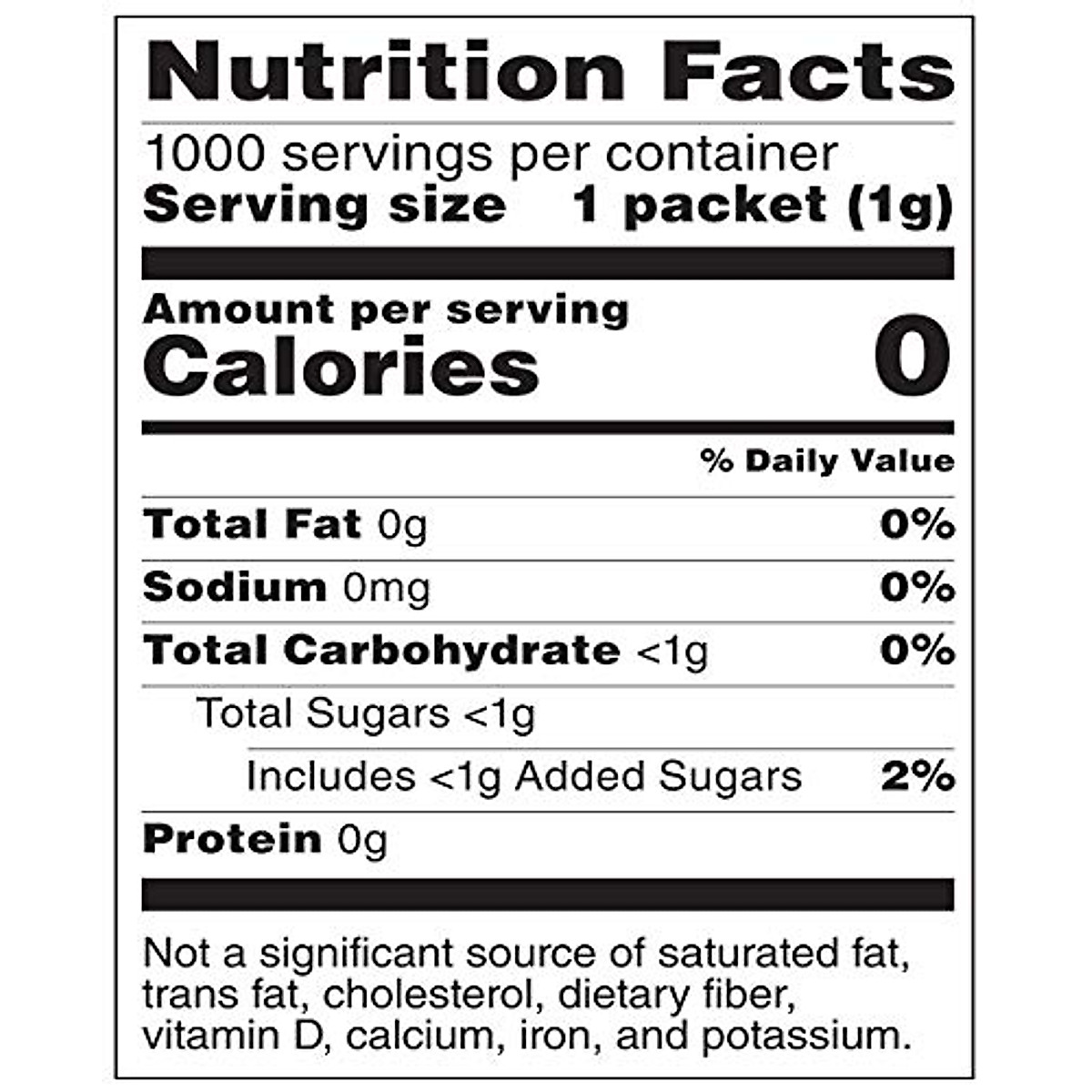 Amazon Brand - Happy Belly Zero Calorie Pink Saccharin Sweetener, Powder, Packet, 35.2 ounce (Pack of 1), (Previously Sugarly Sweet), 1000 Count