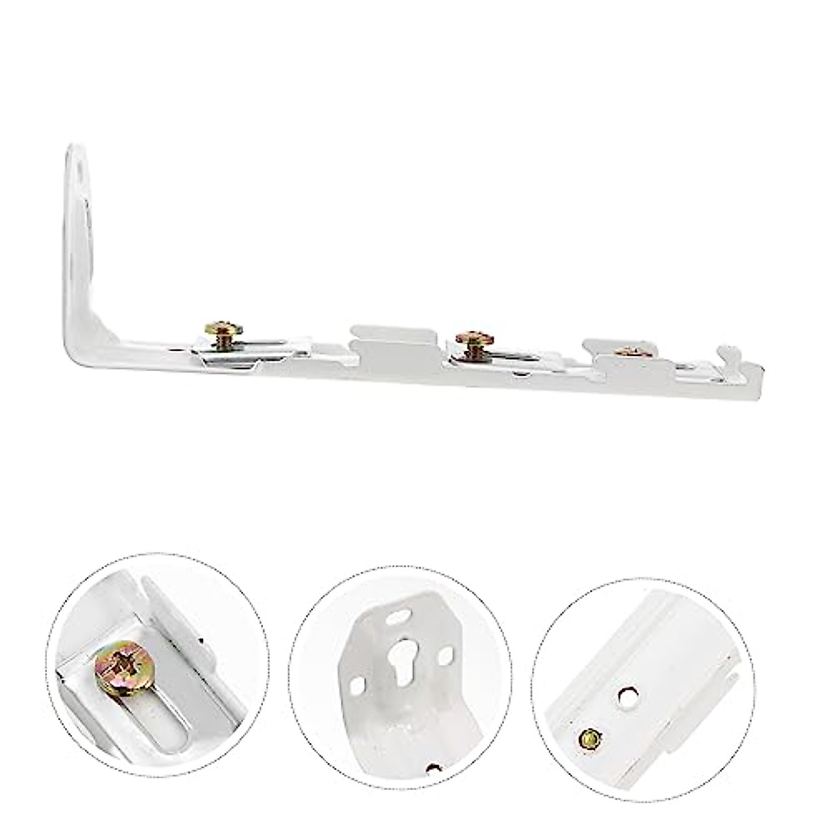 Garneck 12 Pcs Curtain Fixing Accessories Ceiling Track Ceiling Mount Ceiling Track Roller Hooks Curtain Track Mounting Brackets Curtain Rods Holders Metal Shower Curtain Hooks Tool Stand