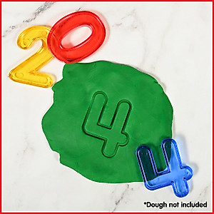 edxeducation Transparent Numbers Set - Mini Jar Set of 40 - Colorful, Plastic Numbers - Light Box Accessory - Sensory Play - Math Manipulative for Kids