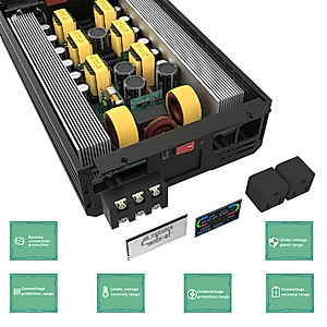 SL Euthtion 3000W/6000W(Peak) Pure Sine Wave Car Power Inverter 12V DC to 120V AC 60HZ with LCD Display, USB Port, Wireless Remote Control（10M for Car Home Laptop Truck