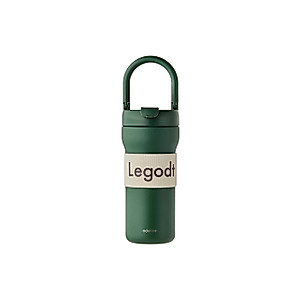 Odense Legodt 2 Way Tumbler 24oz with 2 in 1 Lid & Flexible Handle - Straw Available Insulated Travel Coffee Mug with Leak Proof - Double Stainless Steel Keeps Drinks Hor or Cold(Sweet Pumpkin)