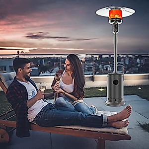Garden Patio Heater,Outdoor Patio Heater,46000 BTU Propane Based Classic Design With Wheels,Easy Set Up,Commercial & Residential Infra Outdoor Use 1500