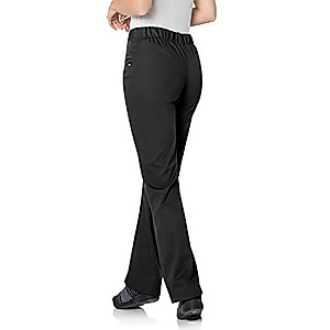 Landau Urbane Ultimate Scrub Pants for Women: Modern Tailored Fit, Luxe Soft Stretch Fabric, 50/50 Waist, Medical Scrubs 9300 Black