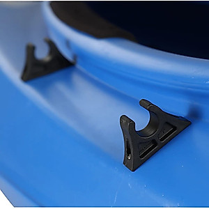 Attwood Canoe Kayak Paddle Holder Clips - Black with Mounting Hardware