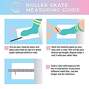 C SEVEN C7skates Cute Roller Skates for Girls and Adults (Lemonpop, Women's 7 / Youth 6 / Men's 6)