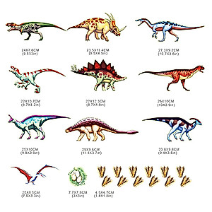 Dinosaur Stickers for Wall, Glow in The Dark Dinosaurs Glowing Decals Decor for Boys Room Bedroom Ceiling Decorations for Kids Boys Girls (Dinosaur, Green Light)