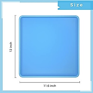 4PCS Silicone Dehydrator Sheets with Edge, Fruit Leather Trays for 13" x 12" Dehydrator Trays, Compatible with Cosori CP267-FD, Non-stick Reusable Dehydrator Mats Liner for Meat, Herbs, Vegetable