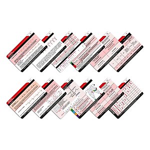 Nursing Badge Cardiac Medical Reference Cards, 6 pcs (Blood Type, ECG Interpretation, ECG etc.) Essential Nurse Accessories for Work or School Great Nurse Gifts (Cardiac)