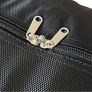 DoYiKe Extra Large Storage Duffle Bag with Zippers and Handles, Black Big Foldable Duffle Bag for Travel-130L