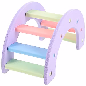 POPETPOP Hamster Cage Toy Gerbil Climbing Ladder Rat Hideout Guinea Pig Ladder Bridge Small Animal Log Bridge Rat Ladder Chinchilla Wooden Hut Hamster Playground Pet Chevron Board Reptile