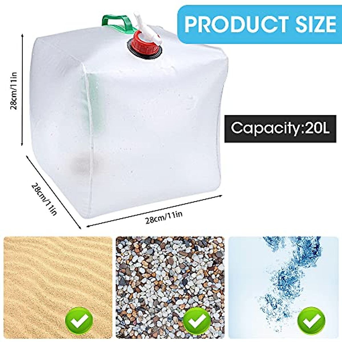 2Pcs Swimming Pool Ladder Weights 20L Universal Pool Step Weights Sand Bags Fillable Anchor Bag Container for Above Ground Swimming Pool Steps and Ladders Entry Systems, Foldable, 11" x 11"