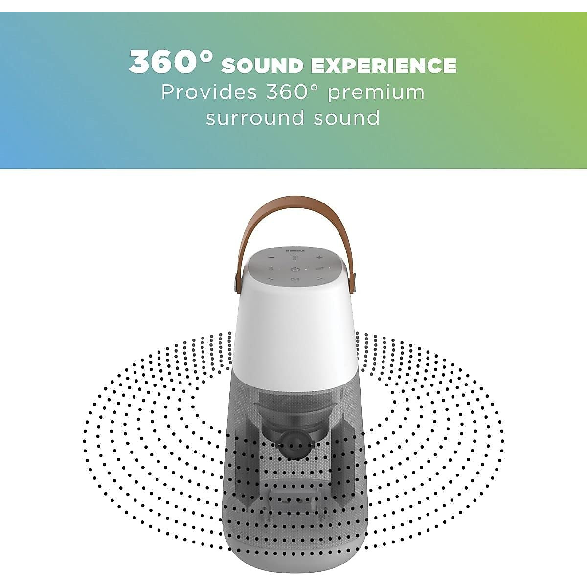 Ion Audio Bright Max Indoor/Outdoor 360 Degree Bluetooth Speaker (Renewed)