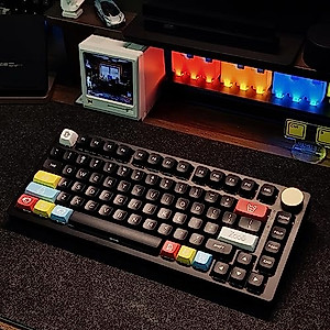 Akko Keycaps Set, WOB Building Blocks with MDA Profile Double-Shot Keycap, 282 Keys with 4 Different Groups of Novelty Keys for ISO-UK & ANSI Layout, Compatible with Major-Sizes Mechanical Keyboards