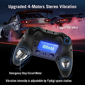 FLYDIGI Vader 4 Pro Controller Force Adjustment Lever Joystick Hall & Micro Triggers 1000Hz Report Rate Stereo Vibration 800mAh Multi-Platform for PC/TV/NS/Android