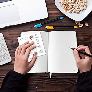 Star Right Bullet Notebook Journal Set - Hardcover Dotted Grid Journal with 260 pages, 10 Bullet Notebook Pens, 12 Stencils and 3 Bookmarks - 5.5x8 [Office Product]