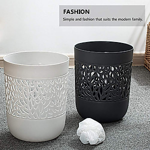 OSALADI Trash Can, 16L Capacity, White, Polypropylene Material, Ideal for Home, Office, Kitchen, Bathroom