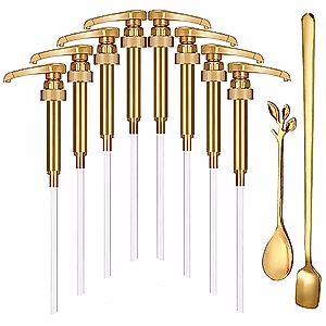 8 Pieces of Syrup Pumps - Coffee Syrup Pump Dispenser - Syrup Pumps for Coffee Syrup Bottle - Fits 750ml Bottles for Coffee Syrups - Flavorings Bottles