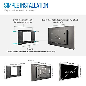 Leotachi 21.5inch IP66 Waterproof Smart Touch Screen Mirror TV for Bathroom with Android OS, Auto Defogging, Lock Screen Function, 360°Rotation, Built-in WiFi/LAN/USB/Bluetooth/HDMI (Silver)