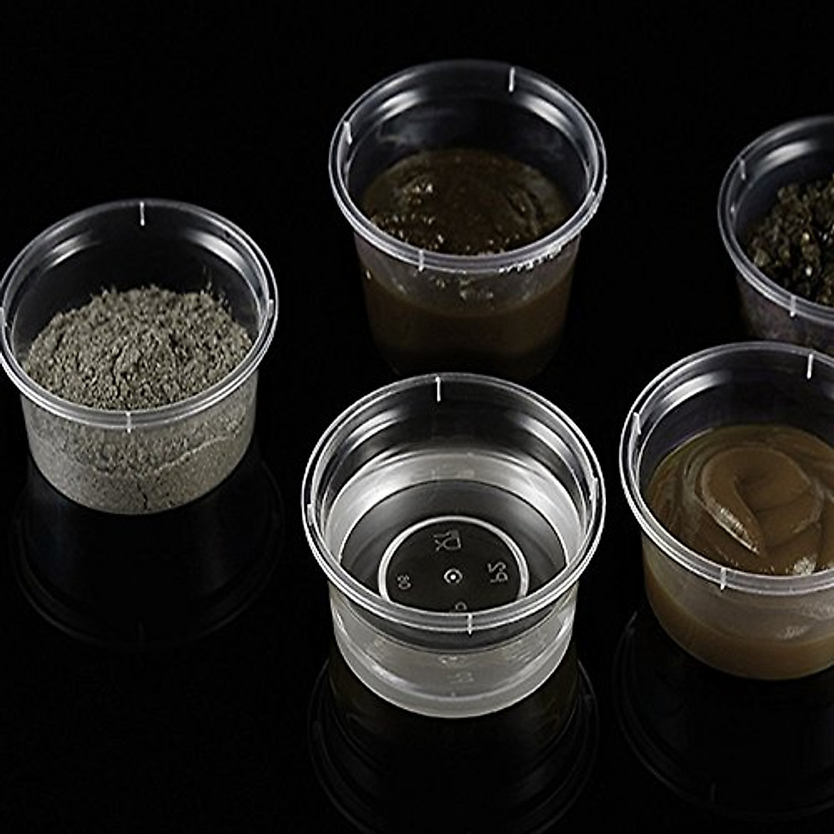 SLSON 100 Pack Gecko Food and Water Cups Gecko Ledge Cups Reptile Worm Bowl Mealworm Feed Feeder for Lizard Leopard Gecko Crested Gecko and Other Small Pets, 1 Oz