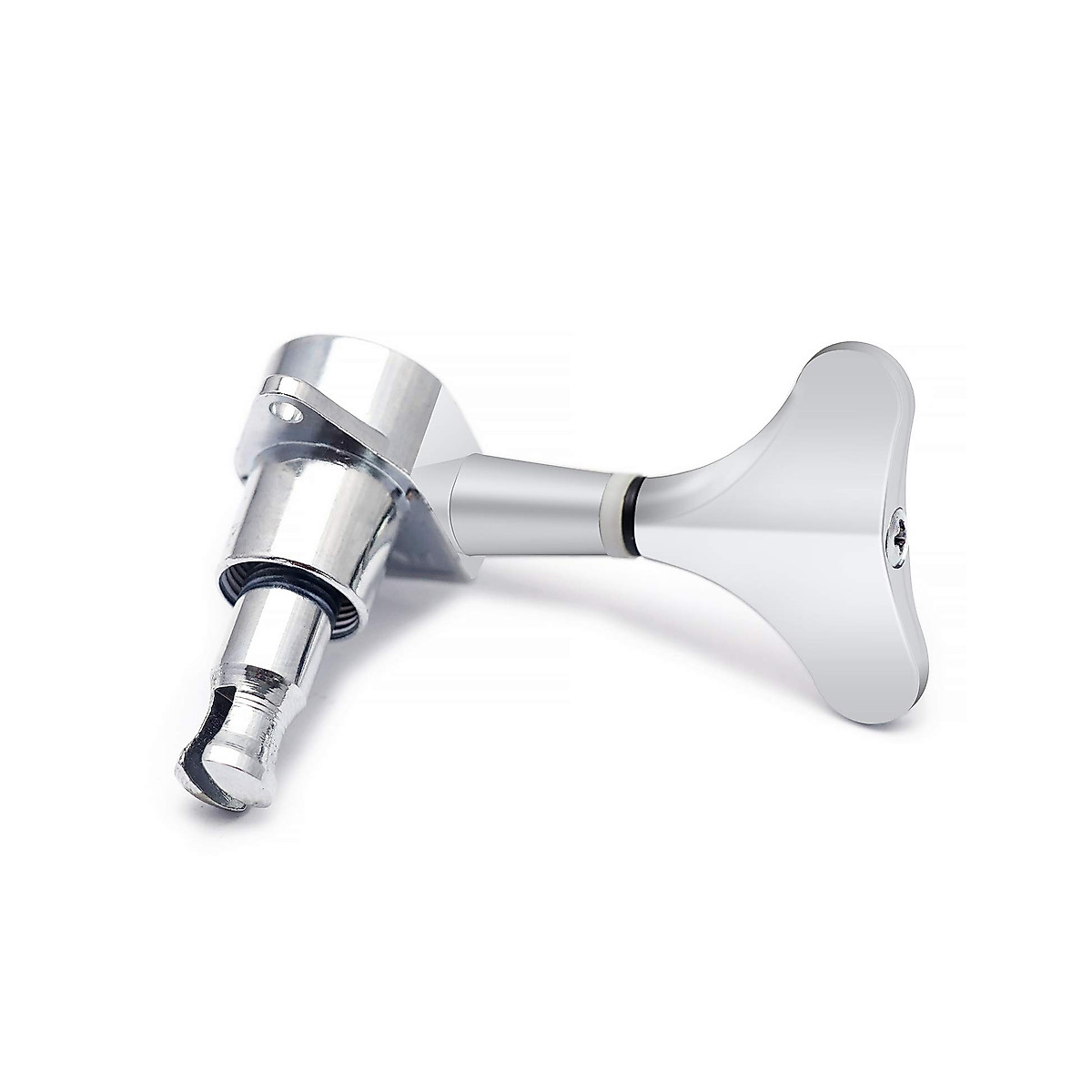 Metallor Guitar Sealed Tuners Tuning Pegs Machine Heads 4 In Line for Right Hand 4 String Bass Guitar Chrome.