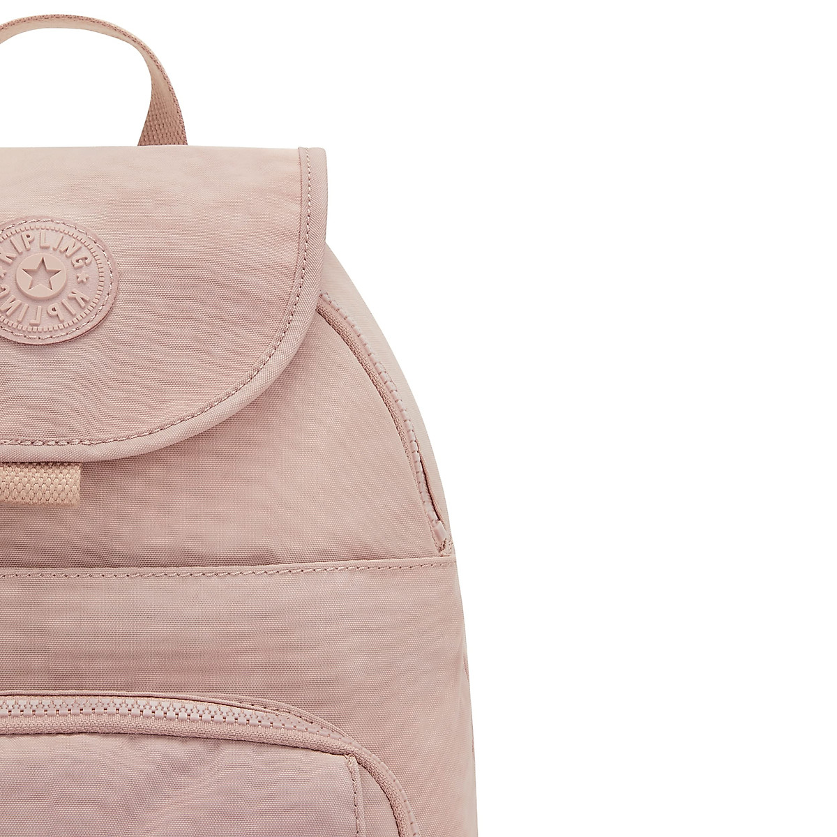 Kipling Women's Queenie, Adjustable Backpack Straps, Monkey Keychain, Key Clasp, Top Carry Handle, Brilliant Pink, 10" L x 13.25" H x 6.25" D