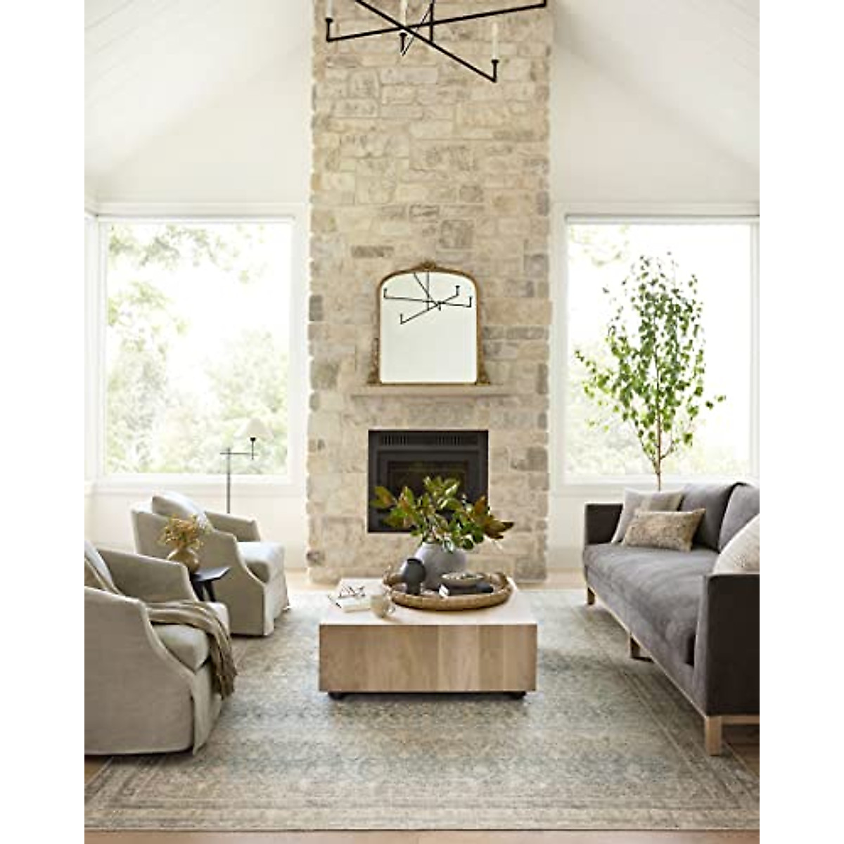 Loloi Angela Rose x Loloi Aubrey Collection AUB-03 Jade/Natural 2'-3" x 3'-9" Accent Rug