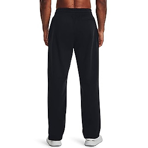 Under Armour Men's Rival Fleece Pants, (001) Black / / White, Medium