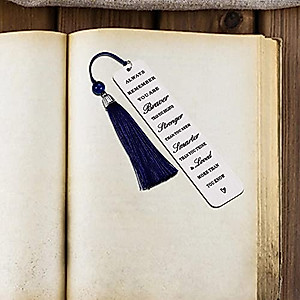 Inspirational Bookmark for Women Book Lover, Bookish Book Marker with Tassels, Reader Bookworms Reading Present Book Club Gifts