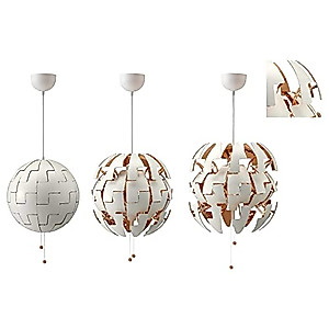 IKEA Pendant lamp, White, Copper Color