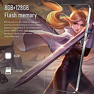 BLACKCYBER MI13 Pro 5G Unlocked Cellphone Android Smartphone, 6.7'' FHD LCD Display Screen, 8MP+16MP Camera, 4000mAh Long Battery Life, Dual Sim Card (8GB+128GB, Green)