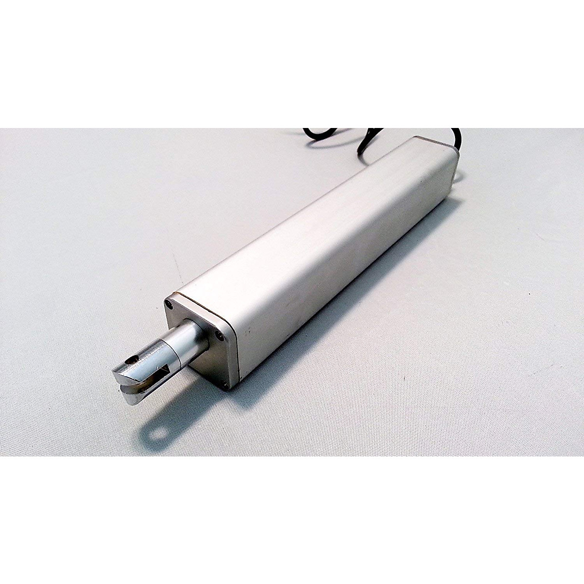SOViK 12V DC 24 inch Stroke Linear Actuator Electric Cylinder with Mounting Brackets Max Force 150 pounds Speed 3/5" per sec Square Tube 7/4"(W) x7/4"(H) (Slotted Shaft End)