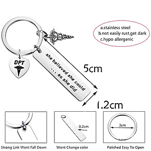 FOTAP Doctor of Physical Therapy Gift DPT Graduation Gift Medical Student Graduation Gift Doctorate Gift (DPT keychain)