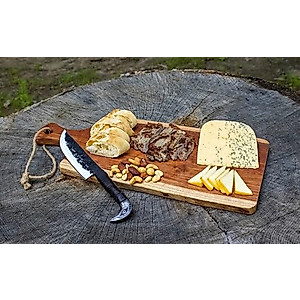 Sons of Odin Viking Knife Raven Head Hilt with Leather Sheath - High Carbon Steel Blade - Norse Knife for Hunting & Camping