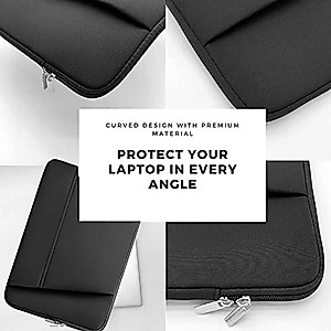 Laptop Sleeve, Laptop Case, Laptop Sleeve 15.6 inch, TEDNETGO Durable HP Lenovo Bag Case, Computer Bag Briefcase Carrying Bag Case 15 16 inch with Pockets for Dell Asus Gifts for Women Men, Black