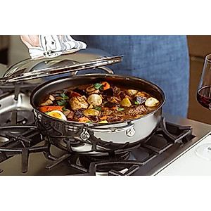 Hestan - NanoBond Collection - Titanium Stainless Steel 5-Quart Dutch Oven - Toxin, PFAS, & Chemical Free Clean Cookware, Induction Cooktop Compatible