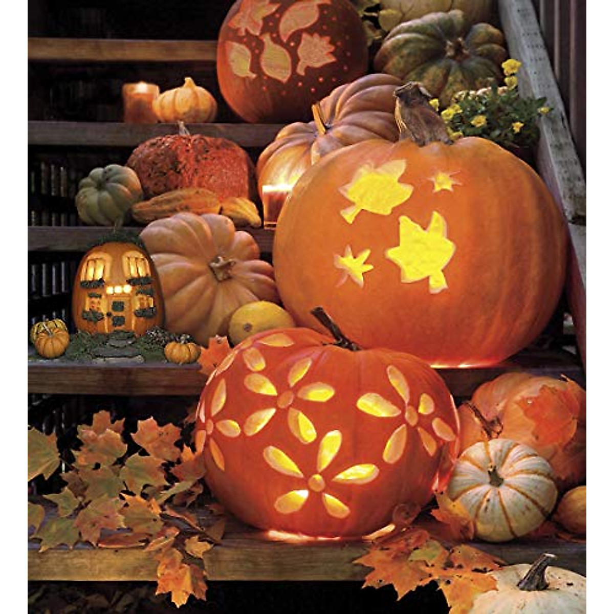 Halloween Pumpkin Carving Kit, Blovec 11 Pieces Professional Stainless Steel Pumpkin Carving Tools Easily Sculpting Halloween Jack-O-Lanterns with Carrying Case