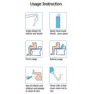 Belinlen 2 Pack 17oz Portable Bidet for Travel Bidet Handheld Personal Bidet Empty Bottle for Personal Hygiene, Outdoor,Camping,Traveling with Storage Bag