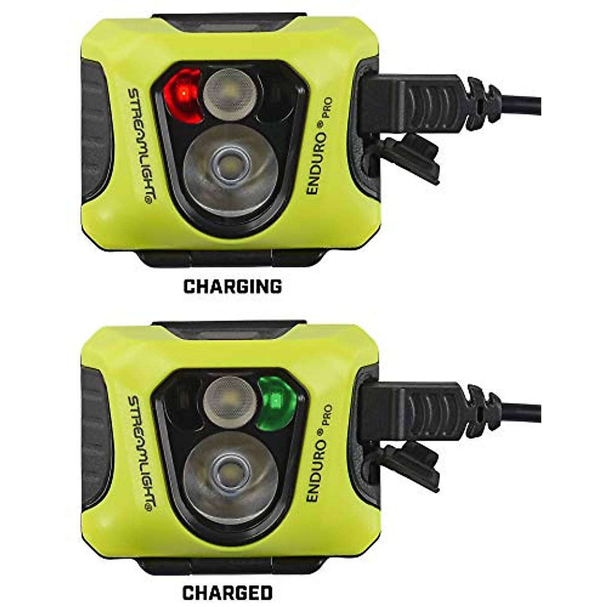 Streamlight 61436 Enduro Pro USB Rechargeable Multi-Function Head Lamp with Elastic and Rubber Head Strap and 3M Dual Lock, Yellow