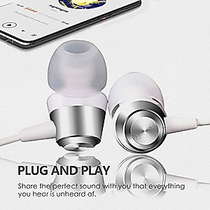 Headphones Earbuds Wired Earphones with Microphone and Volume Control,Lightning Connector Earbud [Apple MFi Certified] Headphone Compatible with iPhone 14/13/12/11 Pro/Xs Max/XR/X/7/8 Plus – White