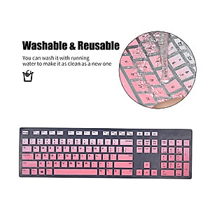 iKammo Keyboard Cover Skins Compatible with Dell KB216 & KM636 Keyboards & Dell Optiplex 5250/3050/3240/5460/7450/7050 & Inspiron AIO 3475/3670/3477 Desktops