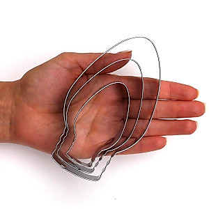 Christmas Light Bulb Cookie Cutter 3 Piece Set, Premium Food-Grade Stainless Steel, Dishwasher Safe (Light Bulb 3 Piece)