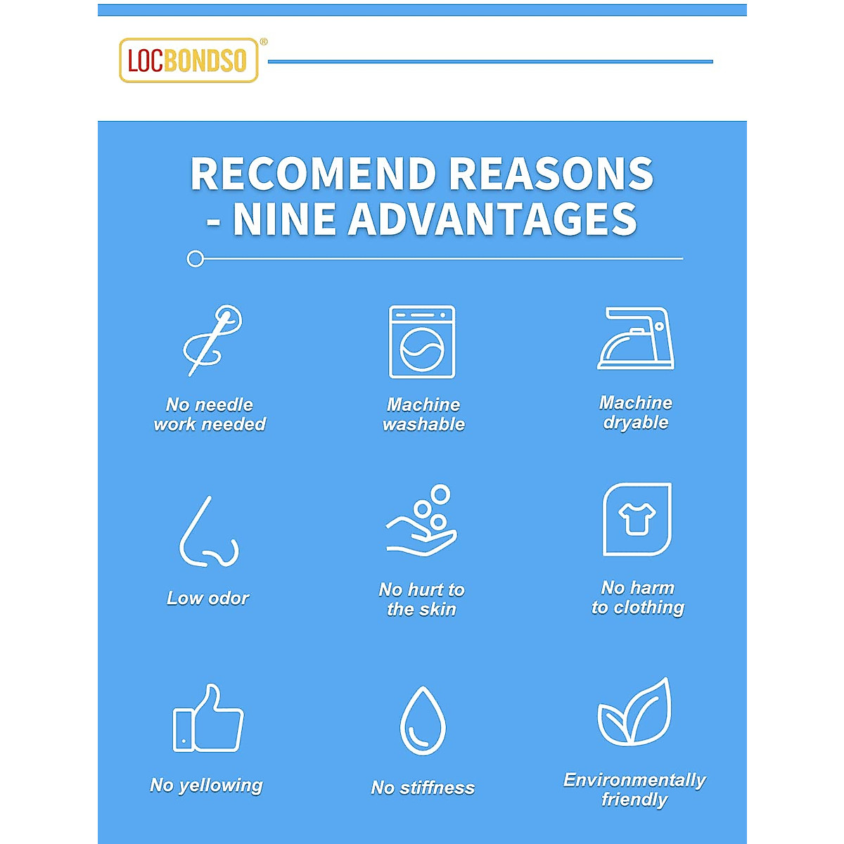 LOCBONDSO 1 Min Fast Dry Sew Glue Liquid Quick Bonding Reinforcing Fabric Adhesives DIY Speedy Fix for Denim Cotton Flannel Clothes Tent Curtain Leather Sofa Cover Polyester Gloves Doll Repair