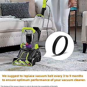 JEDELEOS Replacement Belts for Bissell 2910, 2987, 2806 PowerForce PowerBrush & TurboClean PowerBrush Lightweight Pet Carpet Cleaner, Flat Pump Belt Replace Part 1606428 (Pack of 2)