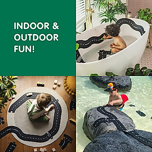 Waytoplay King of The Road, 40 Piece Circuit for Toy Cars - Flexible, Indestructible, and Waterproof - Modular Car Tracks - Made in The Netherlands